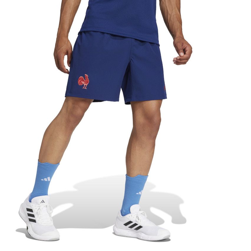 Short Rugby Francia Esterno 2024/2025 - Adidas | boutique-rugby.com