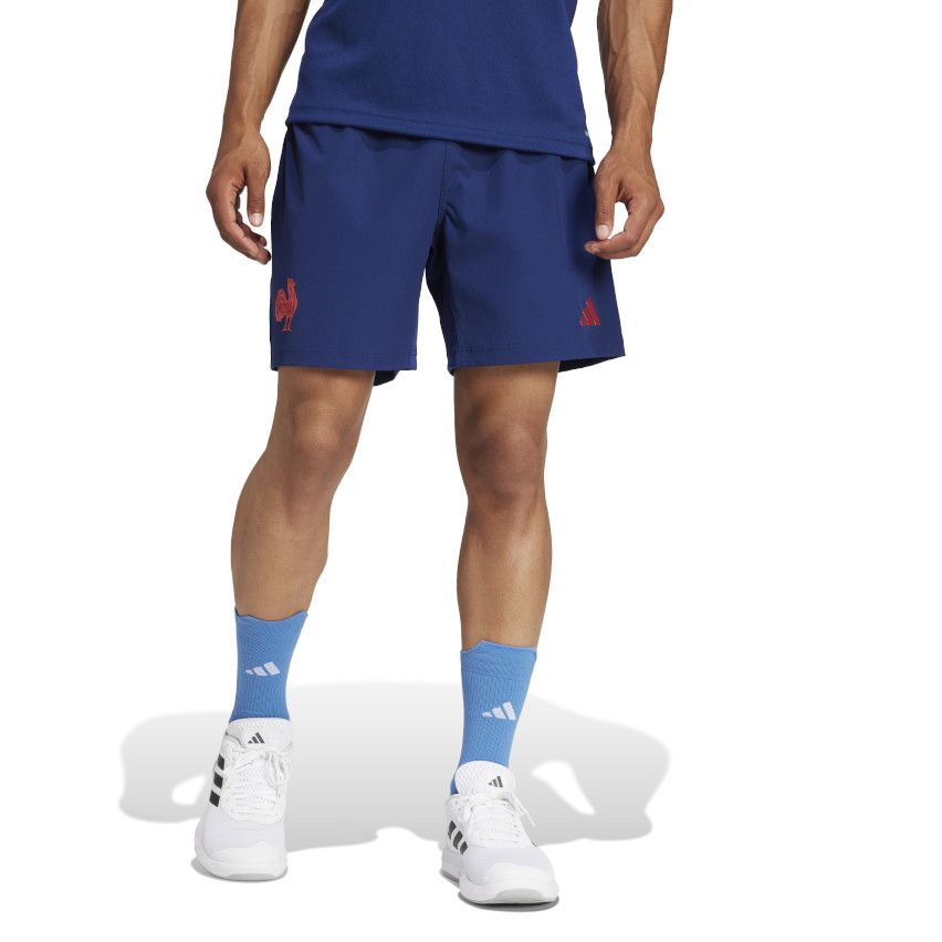Short Rugby Francia Esterno 2024/2025 - Adidas | boutique-rugby.com